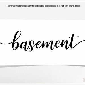 Basement Decal, Basement Door Sticker Decor, Cellar Vinyl Decal Sign ...