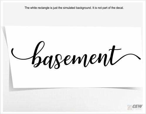 Basement Decal Basement Door Sticker Decor Cellar Vinyl | Etsy