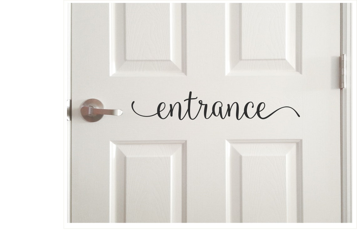 Entrance Door Decal Office Door Entrance Sticker Front Door - Etsy