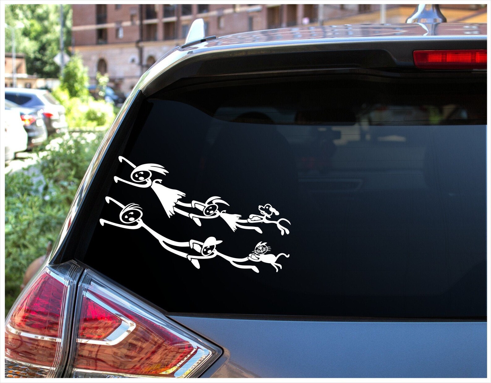 Stick Figure Family Decal Funny Stick Family Car Sticker - Etsy