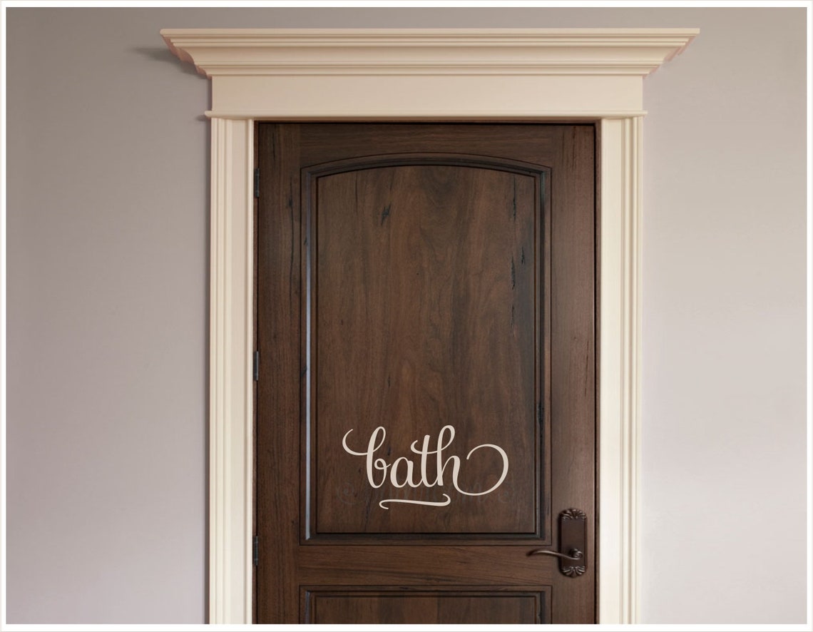 Bath Decal Washroom Vinyl Decal Classy Bathroom Door Sticker - Etsy