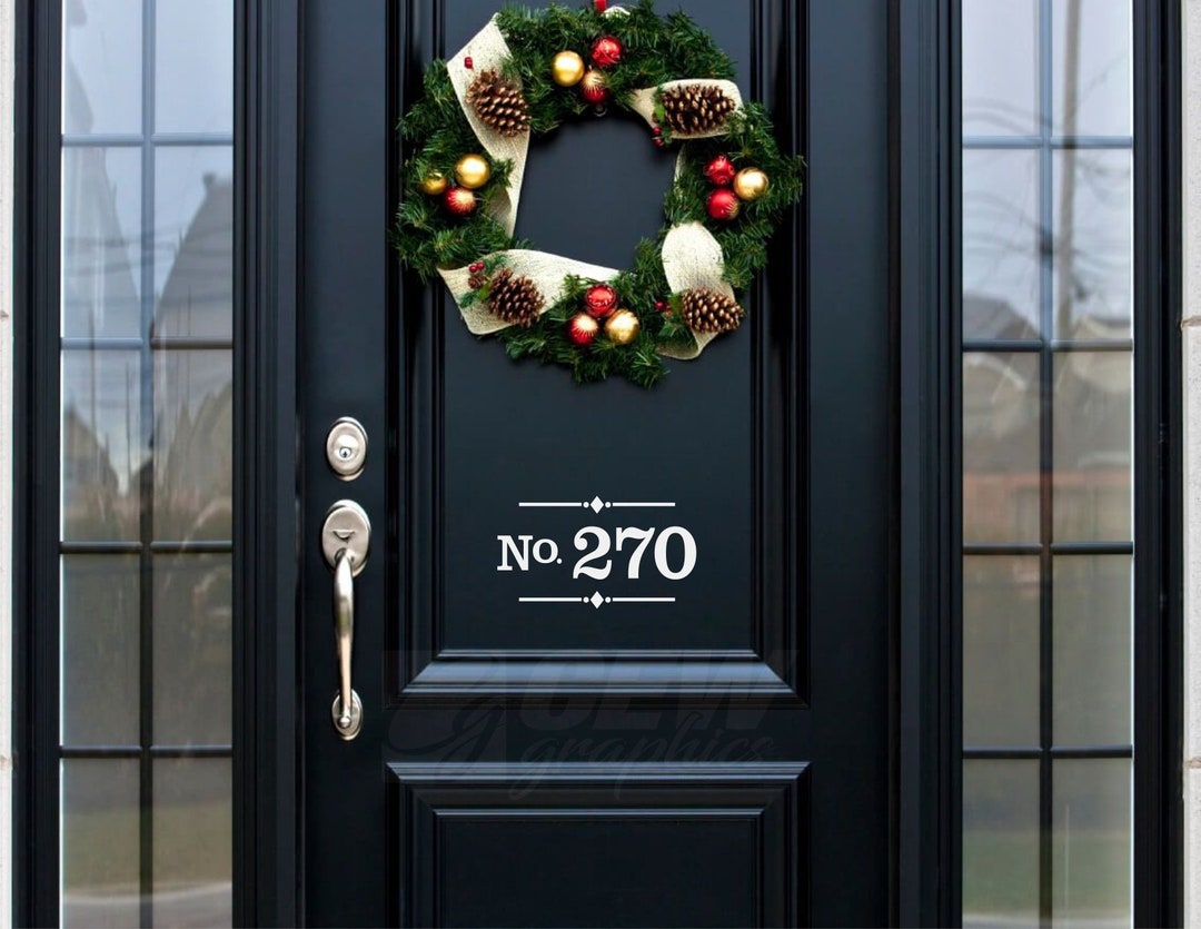 Three Digit House Number Decal - Door Numbers - Address # Sticker ...