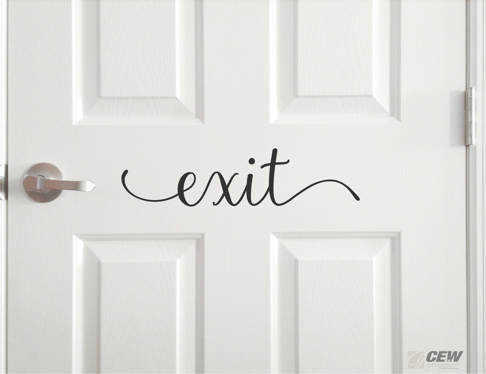 Exit Door Decal, Exit Sticker, Business Door Saying, Exit Vinyl Decal ...
