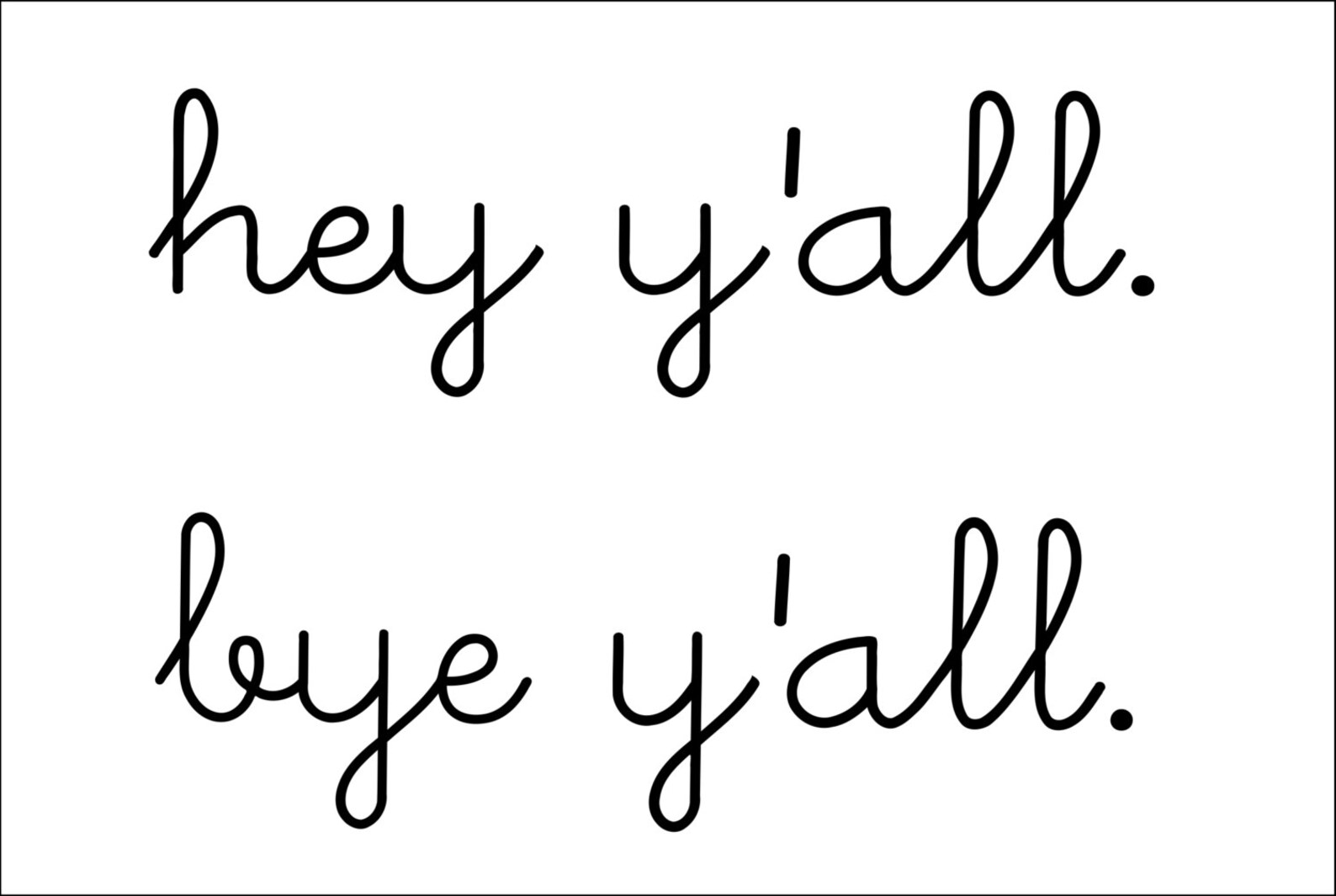 Hey Y'all Bye Y'all Front Door Decal Cute Welcome | Etsy