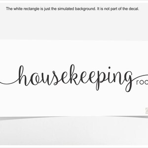 Housekeeping Room Vinyl Decal - Cleaning Service Area Door Label ...