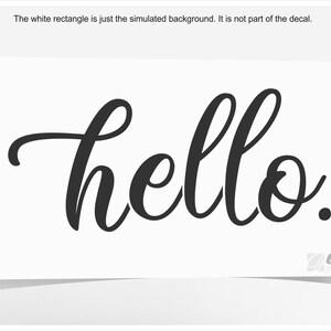 Hello Decal, Hello Greeting Sticker for Home, Hello Door Letters ...