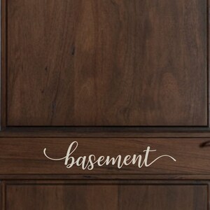 Basement Decal, Basement Door Sticker Decor, Cellar Vinyl Decal Sign ...
