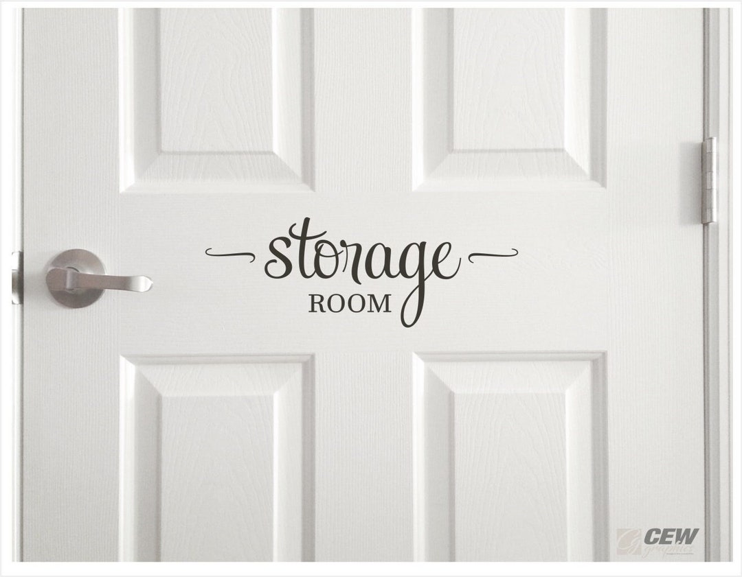 Storage Room Decal, Storage Closet Label, Home Decor Sticker Quote ...