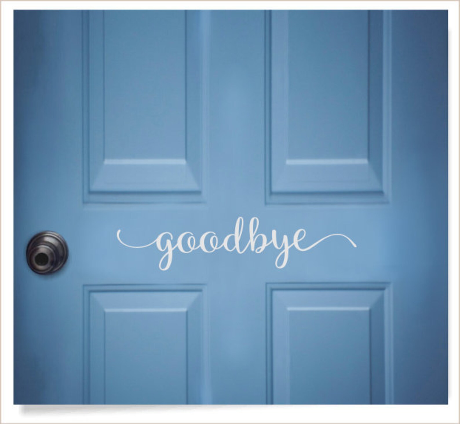Front Door GOODBYE Decal Cute Goodbye Sticker Greeting for | Etsy