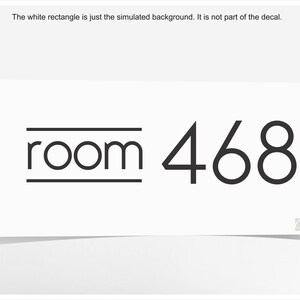 Room Number Decal, Suite # Sticker for Home or Business, Apartment ...