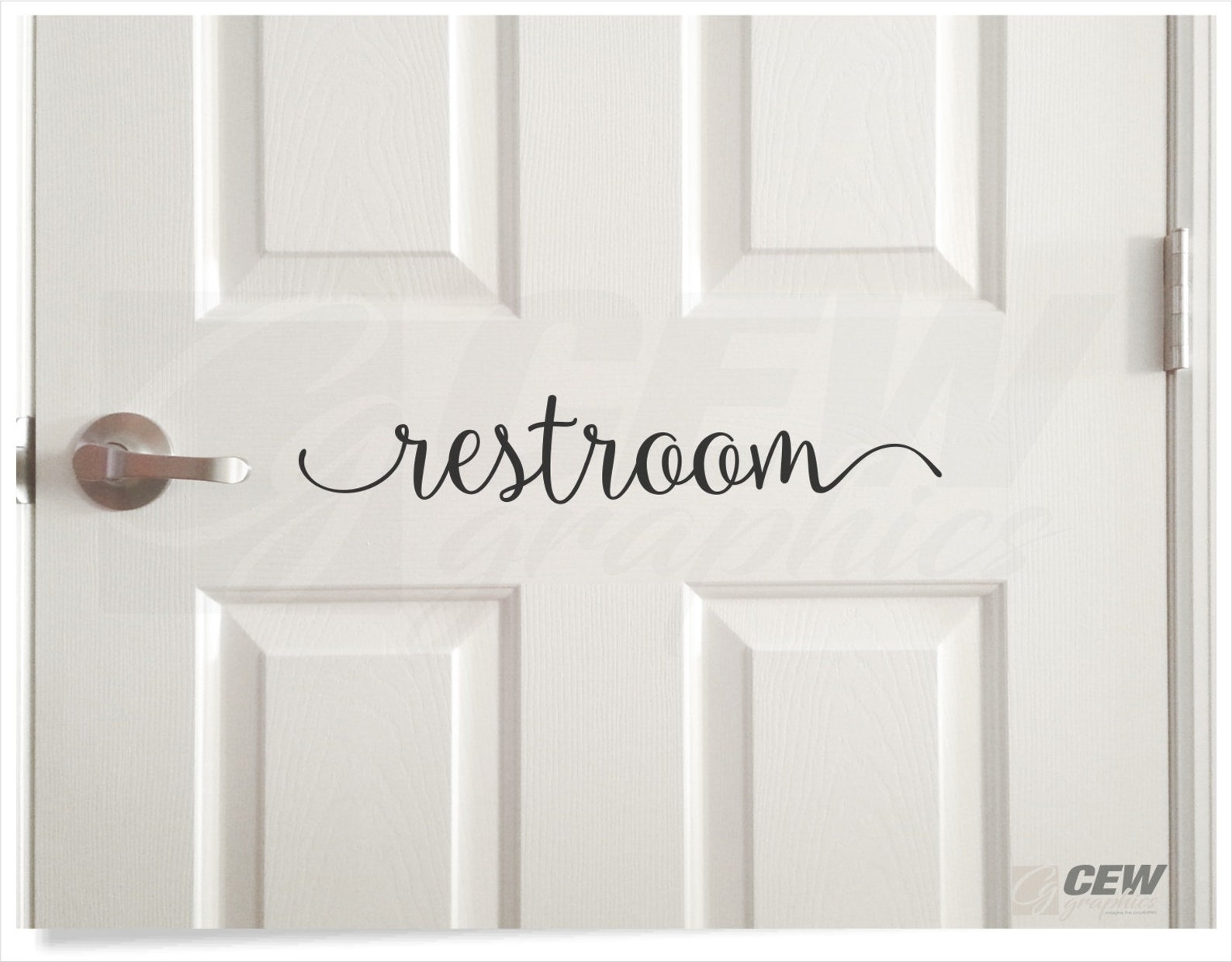 Restroom Decal Bathroom Door Vinyl Decal Washroom Sticker | Etsy