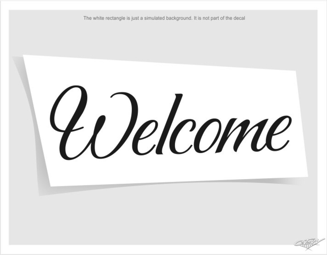 Welcome Front Door Decal House Door Greeting Unique Door - Etsy