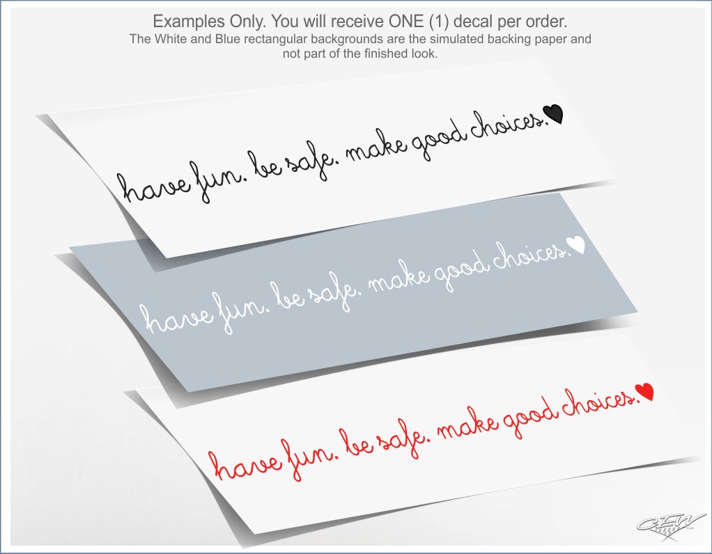 Have Fun Be Safe Front Door Decal Come Home Safe Decal | Etsy