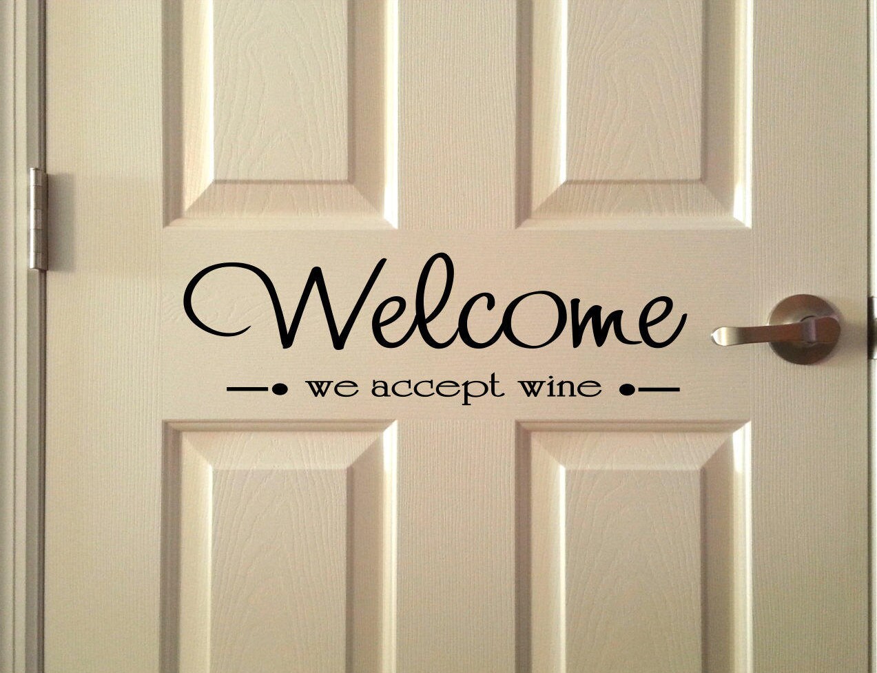 front door wine decal welcome wine greeting wine lover | Etsy