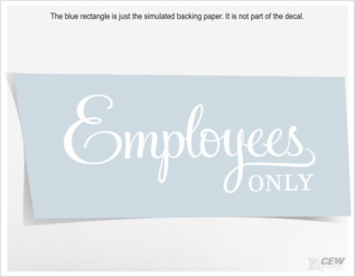 Employees Only Door Decal, Office Door Sticker, Employee Office Sticker ...