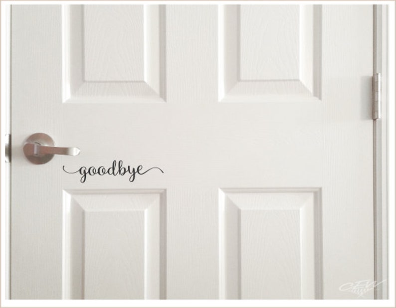 Front Door GOODBYE Decal Cute Goodbye Sticker Greeting for - Etsy Canada