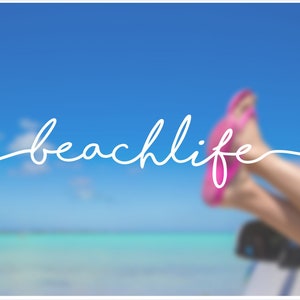 Beach Life Decal, Love the Beach Decal, Wave Sticker Graphic, Ocean ...