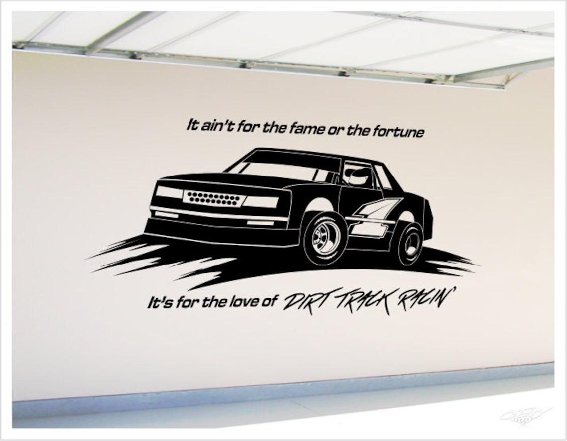Racing Wall Decal Unique Racecar Wall Decor Custom Dirt - Etsy