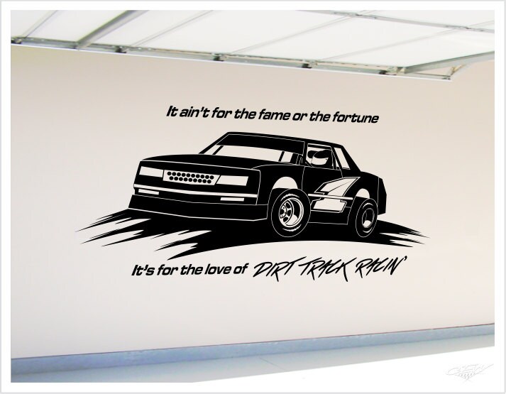 Racing Wall Decal Unique Racecar Wall Decor Custom Dirt - Etsy