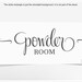 Powder Room Decal Washroom Vinyl Decal Bathroom Door Sticker - Etsy
