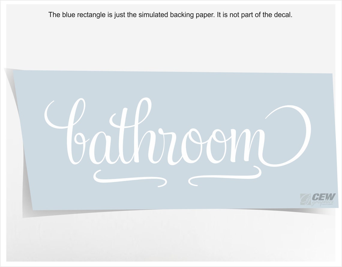 Bathroom Decal Washroom Vinyl Decal Bathroom Door Sticker - Etsy