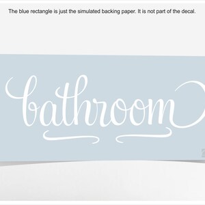 Bathroom Decal, Washroom Vinyl Decal, Bathroom Door Sticker Quote ...