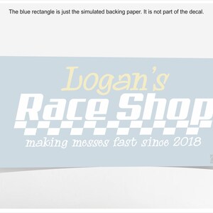 Childs Racing Decal, Customized Boys Name Racing Sticker, Personalized ...