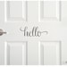 Hello Door Decal Front Door Greeting, Hello Sticker, Welcome to Our ...