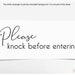 Please Knock Before Entering Decal, Business Door Vinyl Sign for Office ...