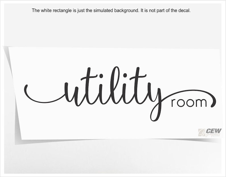 Utility Room Vinyl Decal, House Storage Room Door Sign, Air Bnb Room ...