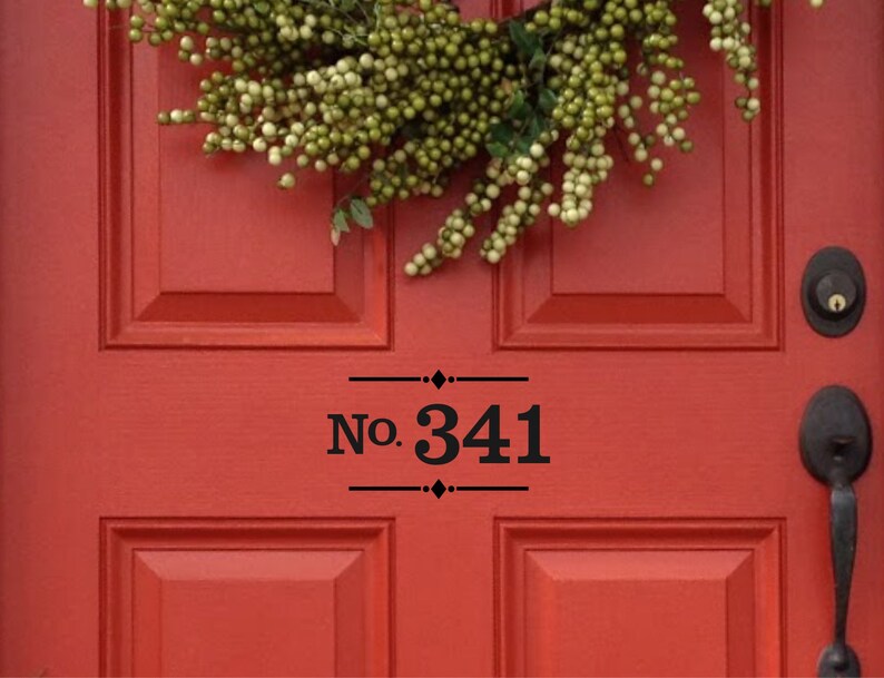 Three Digit House Number Decal - Door Numbers - Address # Sticker ...
