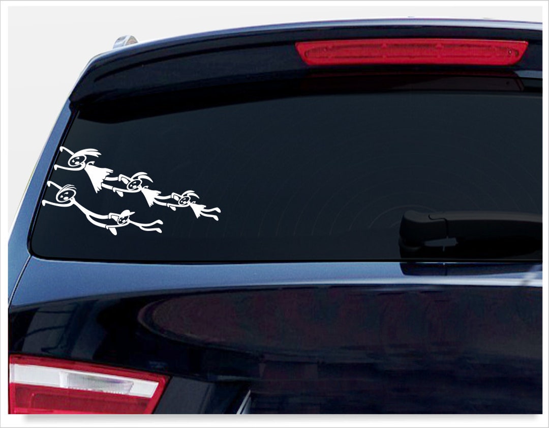 Funny Stick Figure Decal, Stick Family Car Humor, Cute Family Sticker ...
