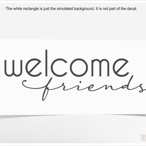 Welcome Friends Decal, Modern Welcome Sticker Greeting Letters, Welcome ...