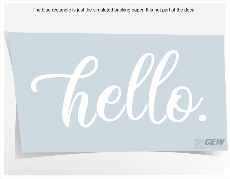 Hello Decal Hello Greeting Sticker for Home Hello Door - Etsy