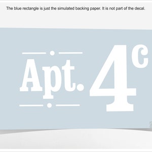 Apartment Number Decal, Room # Sticker for Home, House Door Number ...