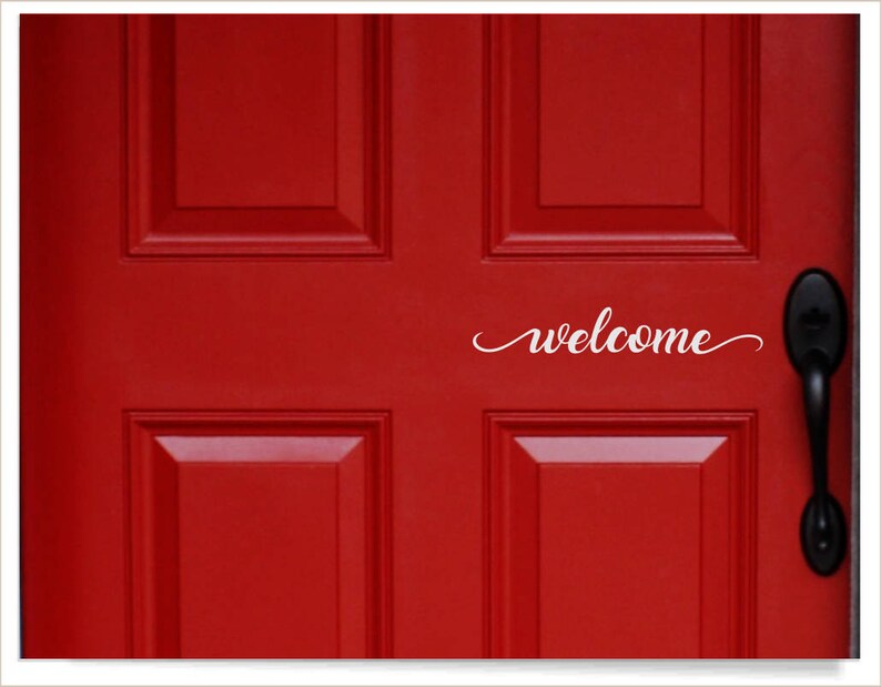 Welcome Door Decal Cute Welcome Sticker Greeting for Home - Etsy