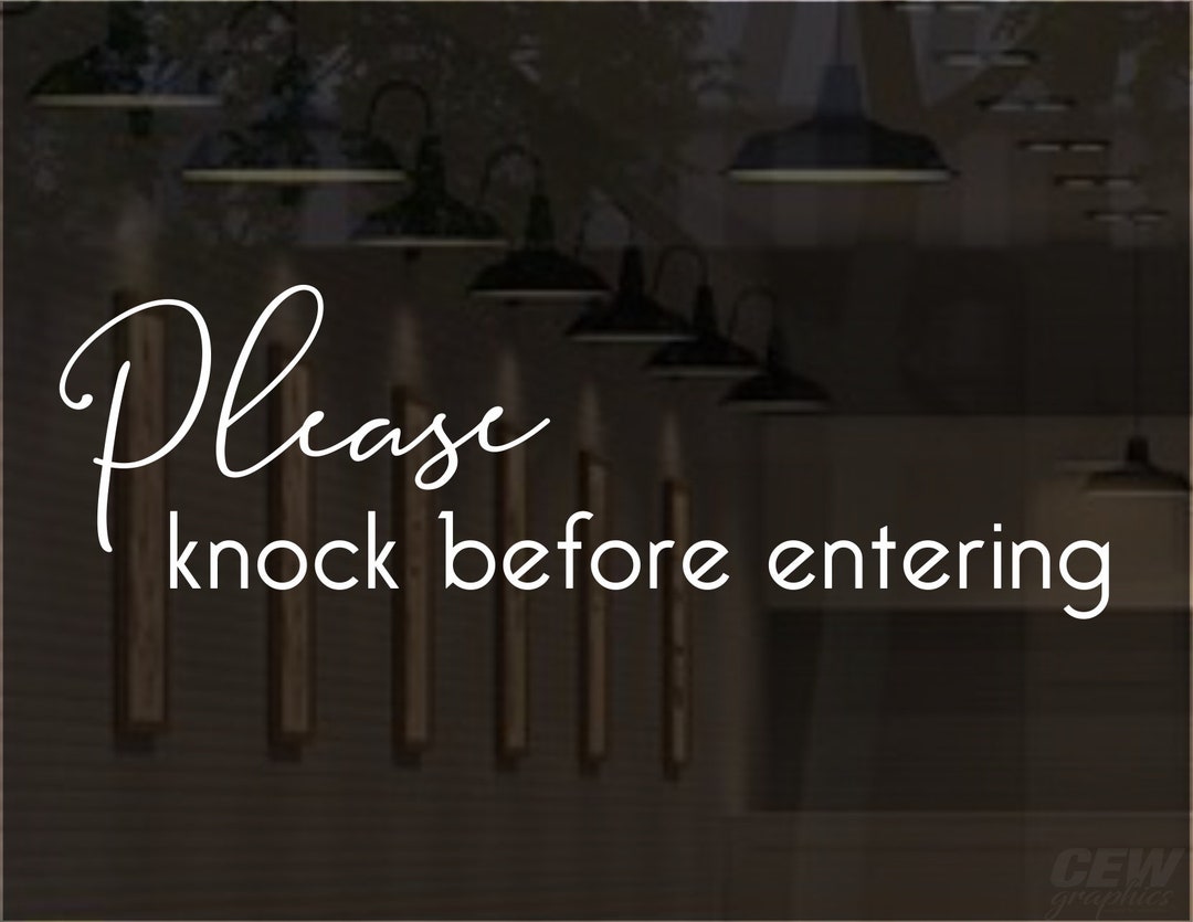 Please Knock Before Entering Decal, Business Door Vinyl Sign for Office ...