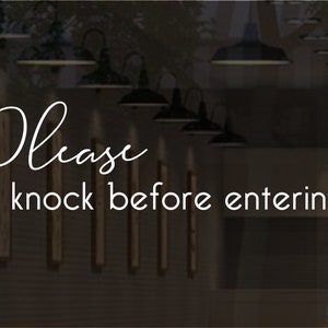 Please Knock Before Entering Decal, Business Door Vinyl Sign for Office ...