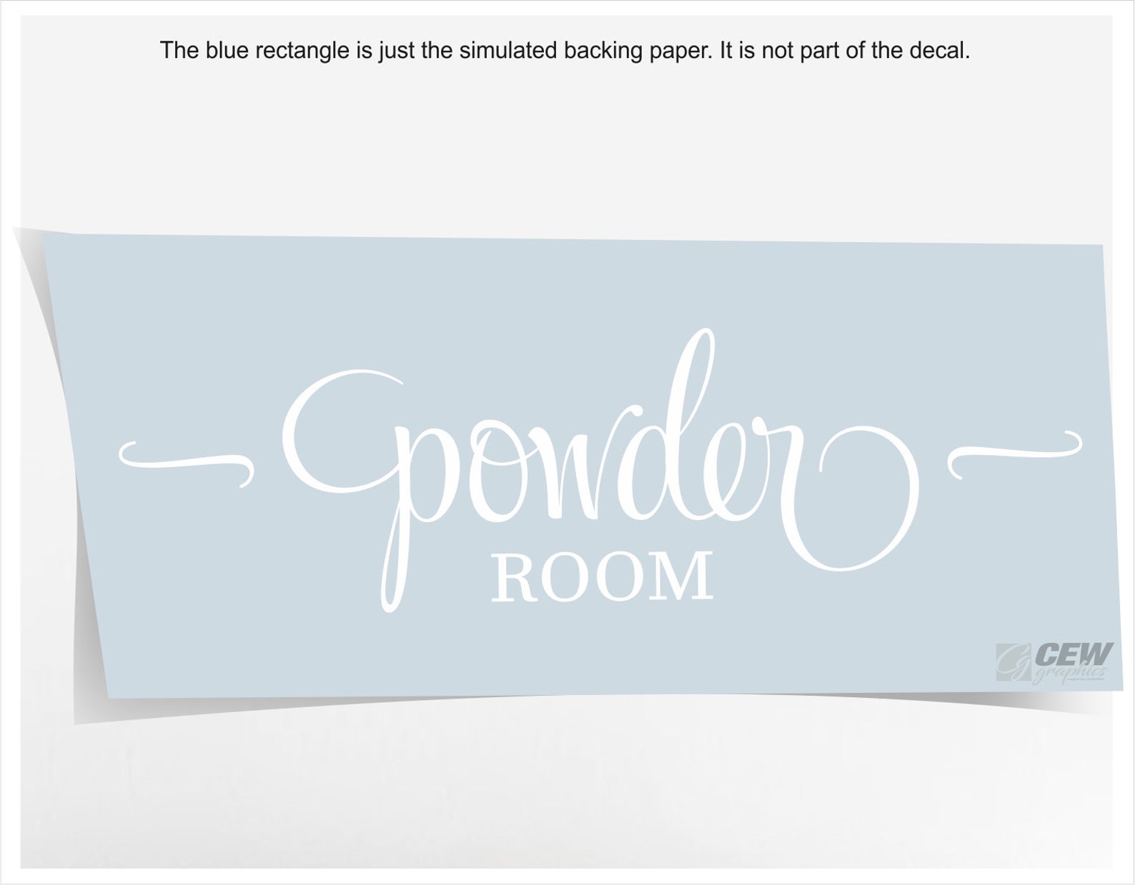 Powder Room Decal Washroom Vinyl Decal Bathroom Door Sticker | Etsy