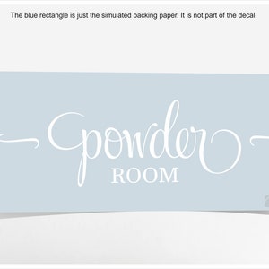 Powder Room Decal, Washroom Vinyl Decal, Bathroom Door Sticker Quote ...