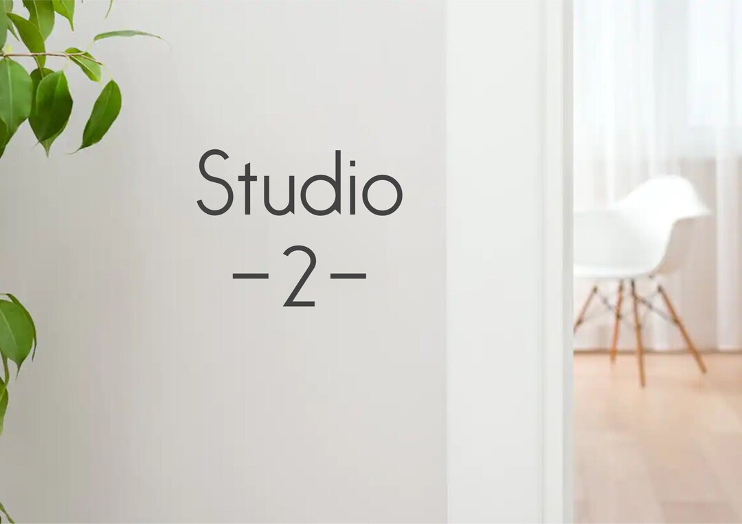 Studio Decal With Number or Letter, Dance School Rooms Vinyl Decal ...