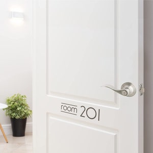 Room Number Decal, Suite # Sticker for Home or Business, Apartment ...