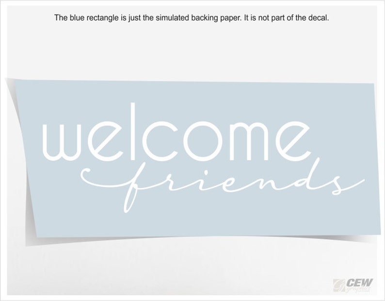 Welcome Friends Decal Modern Welcome Sticker Greeting - Etsy
