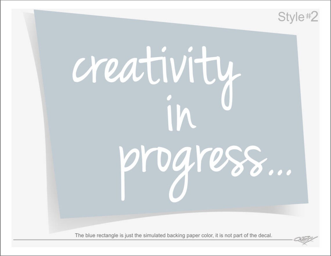 Creativity wall decal inspiring artistic quote art and craft | Etsy