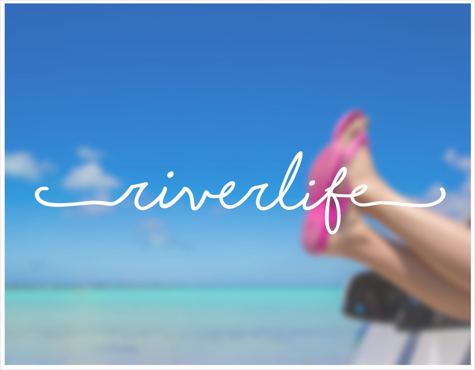 River Life Decal, Love the River Decal, Wave Sticker Graphic, Camp ...