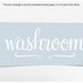 Washroom Decal Wash Room Vinyl Sticker Label Bathroom Door - Etsy