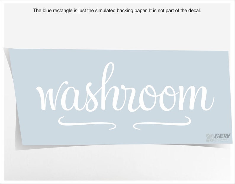 Washroom Decal Wash Room Vinyl Sticker Label Bathroom Door - Etsy