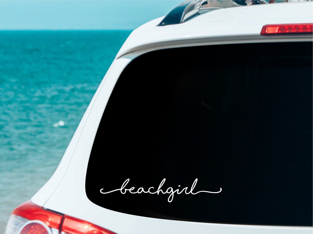 Beach Girl Decal, Love the Beach Decal for Girl, Wave Sticker Graphic ...