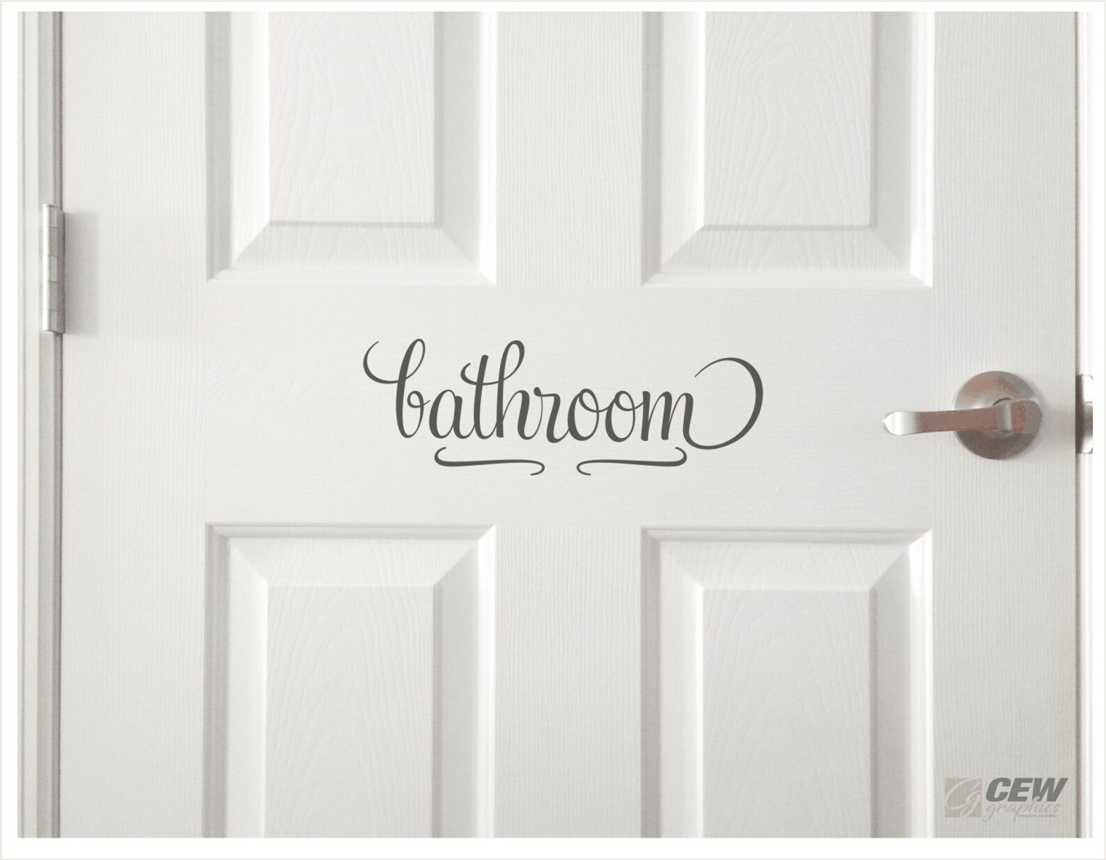 Bathroom Decal Washroom Vinyl Decal Bathroom Door Sticker - Etsy
