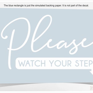 Please Watch Your Step Decal With Arrow, Business Door Vinyl Sign for ...